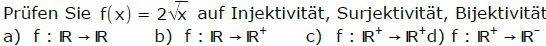 injektiv, surjektiv, bijektiv, linkstotal, rechtstotal, eineindeutig ...
